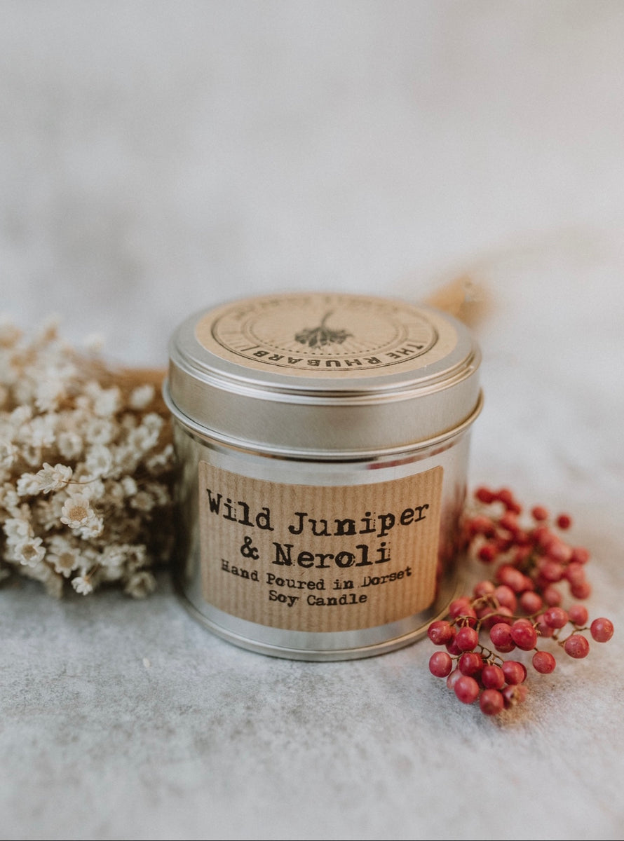 Wild Juniper & Neroli Artisan Soy Candle – The Rhubarb Candle Company